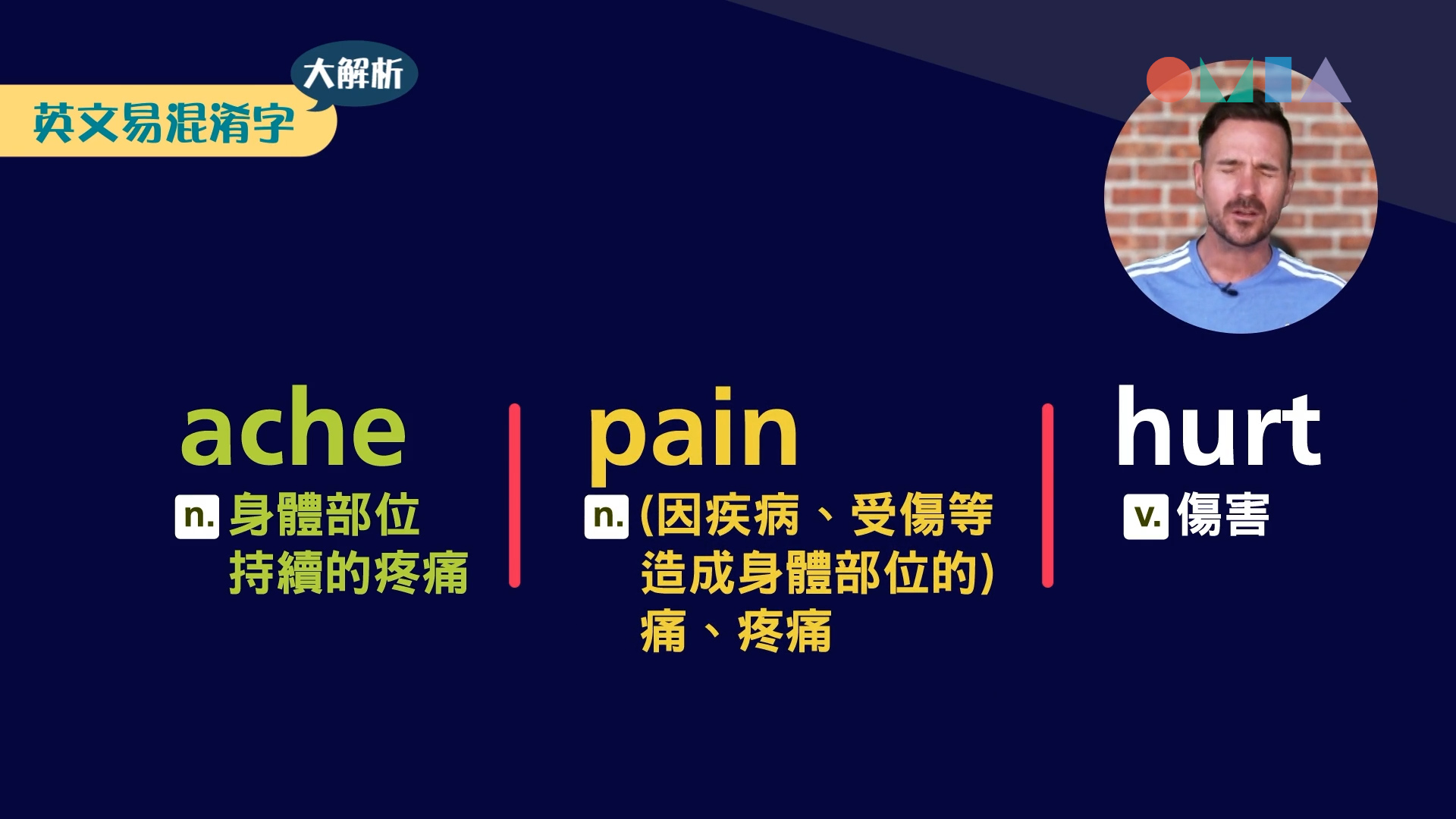 ache & pain 「痛」要怎麼分？ | OMIA學東西 | OMIA